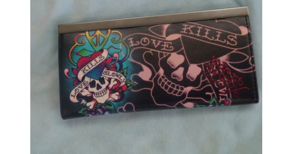 Ed Hardy Wallets Factory Outlet Price,Ed Hardy Purse Black Love Kill Slowly